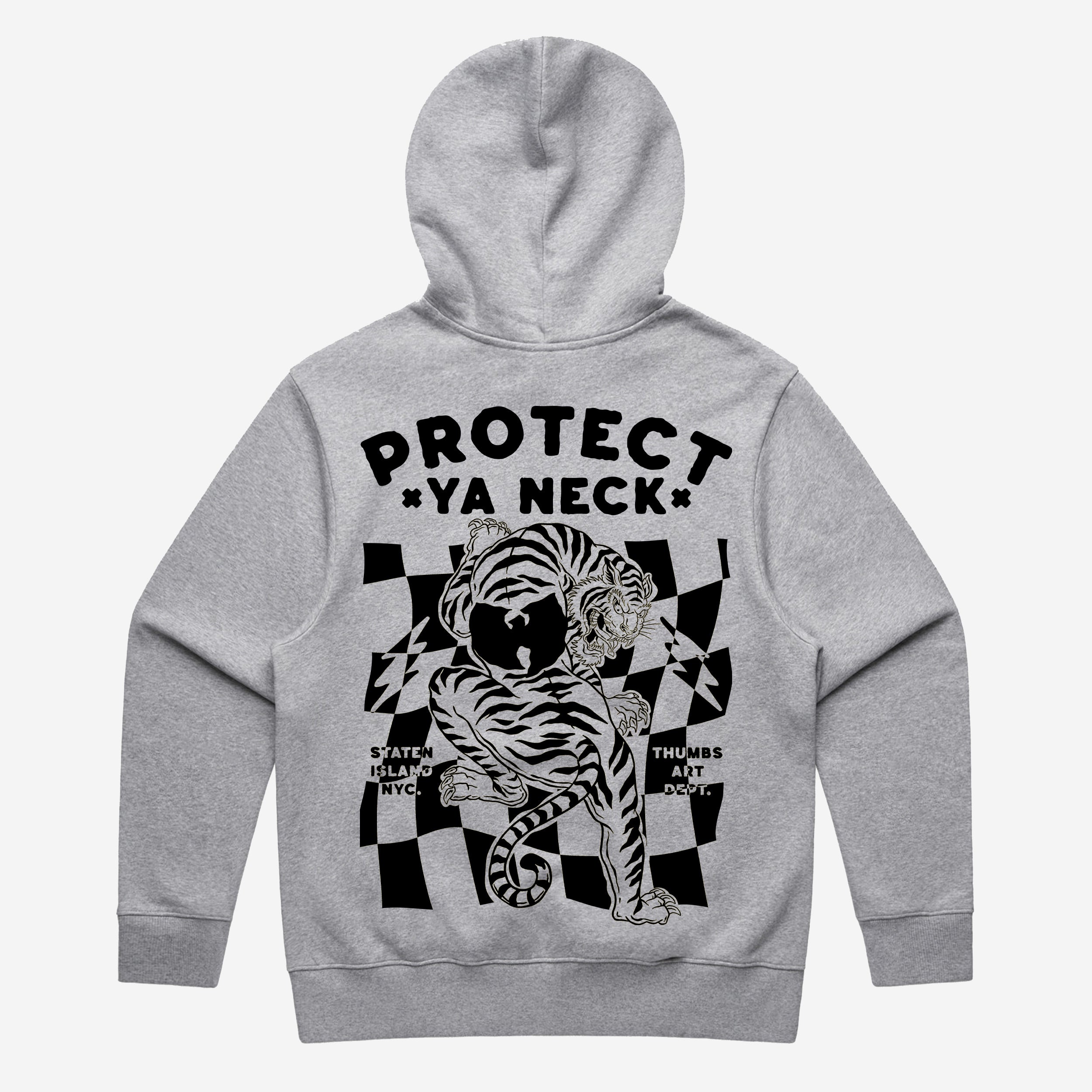 Protect Ya Neck Heavy Oversized Athletic Heather Hood – Thumbs Design