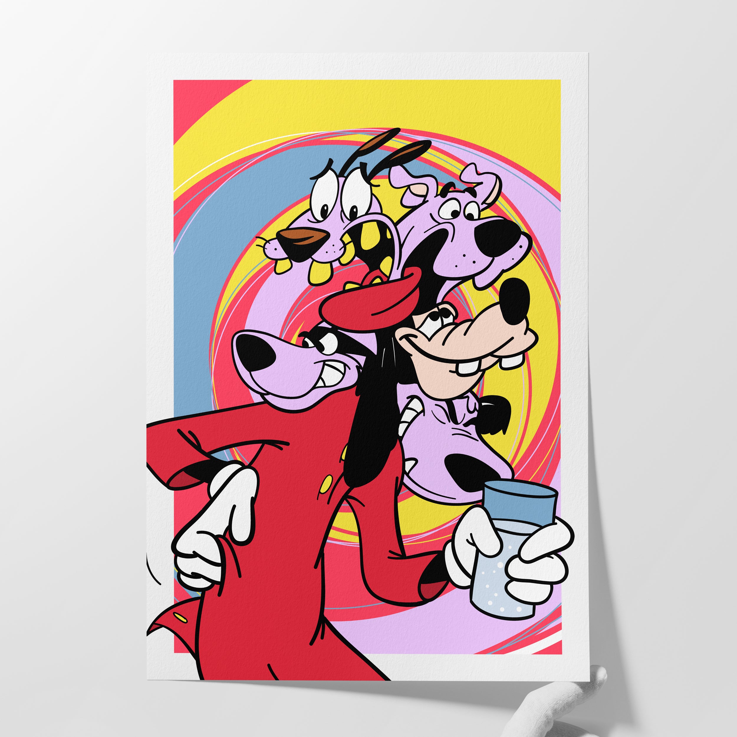 Self Loathing Dogs Swirl Giclee Art Print – Thumbs Design