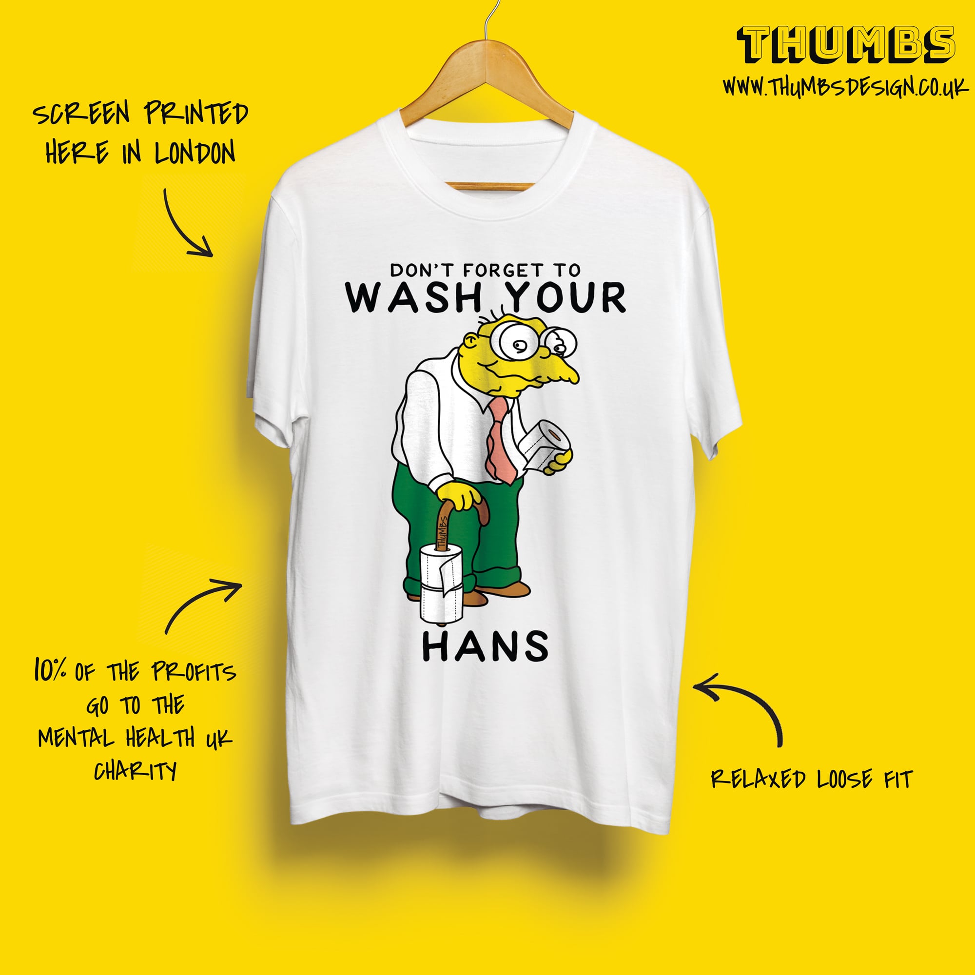 Wash Your Hans T-Shirt – Thumbs Design